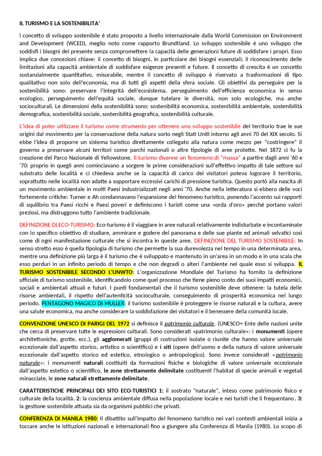 Geografia Sintesi Concetti Principzi Docsity