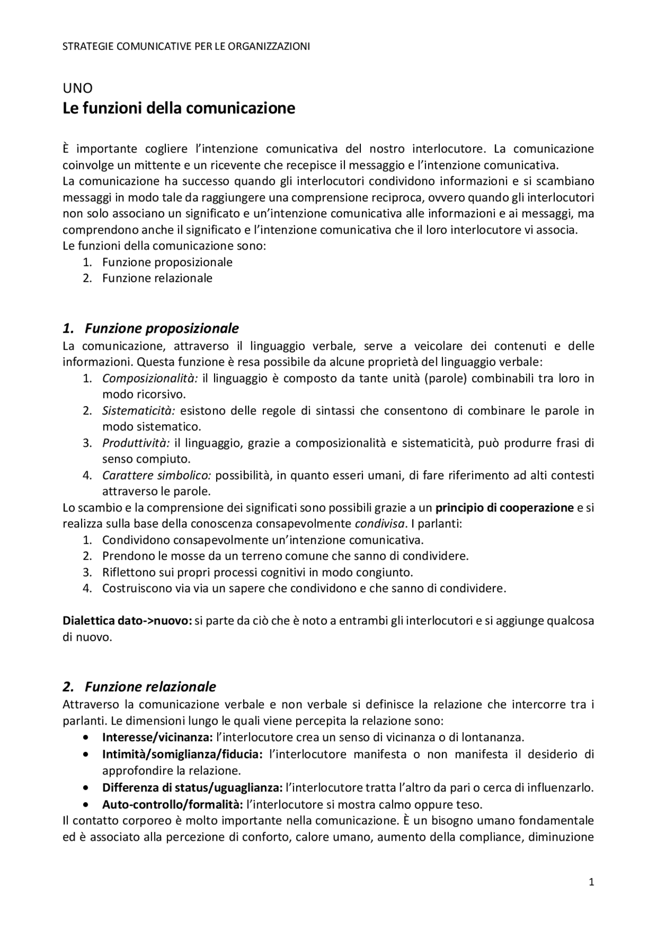 Strategie Comunicative Per Le Organizzazioni Docsity