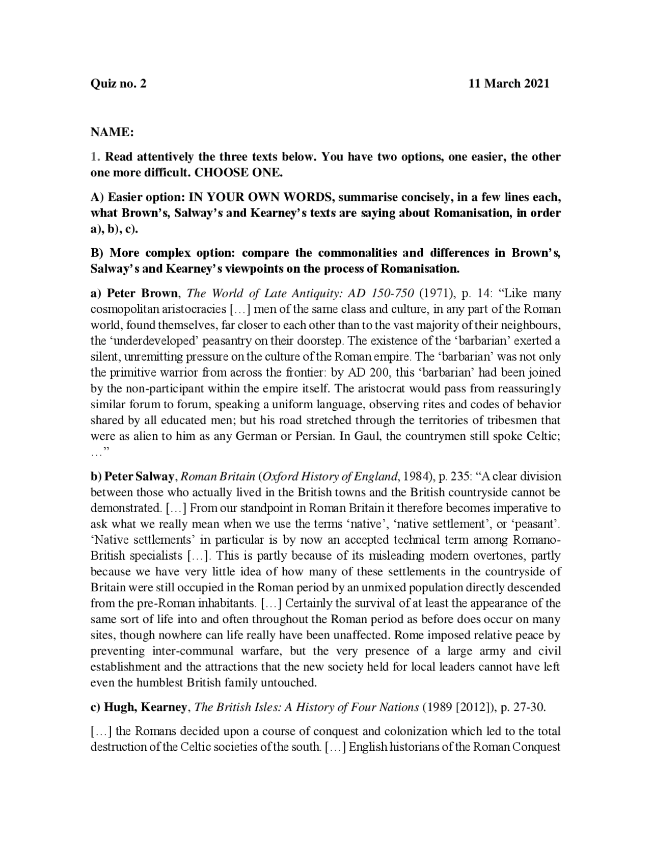 Romanisation in Brown, Salway & Kearney: Roman Conquest of Britain ...
