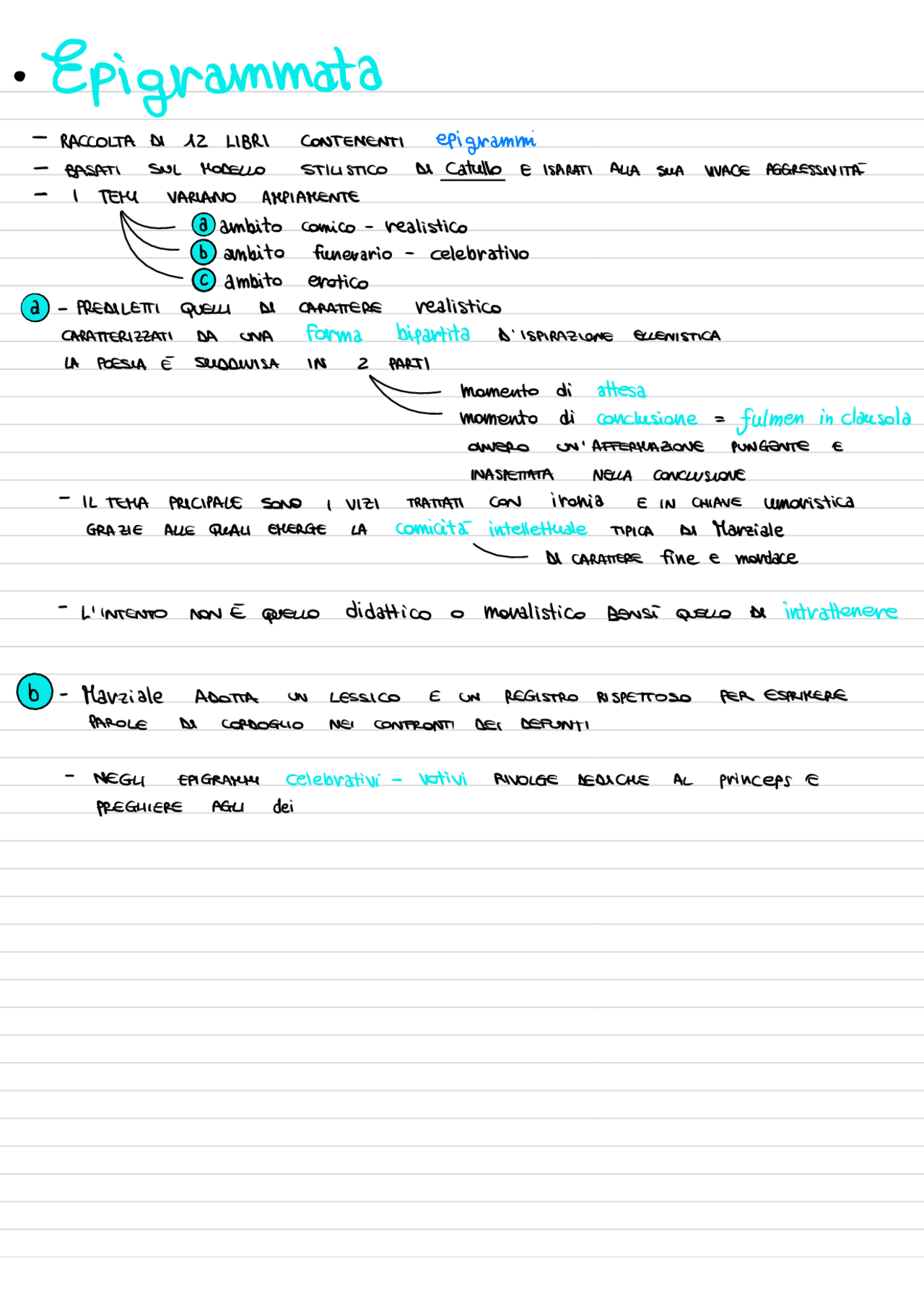 Letteratura latina: Marco Valerio Marziale - Docsity