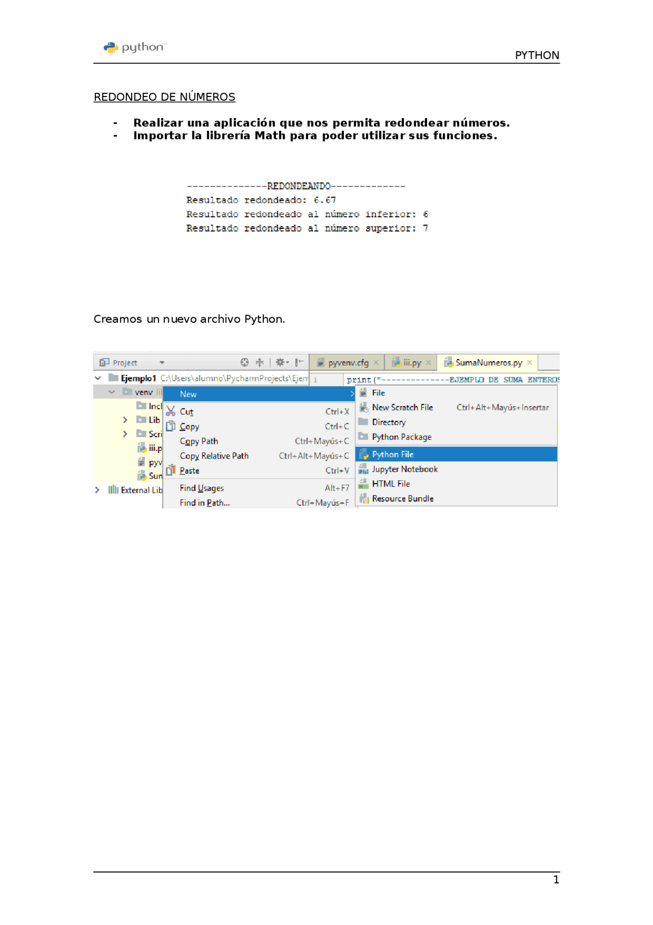 Ejercicios practicos python - Docsity