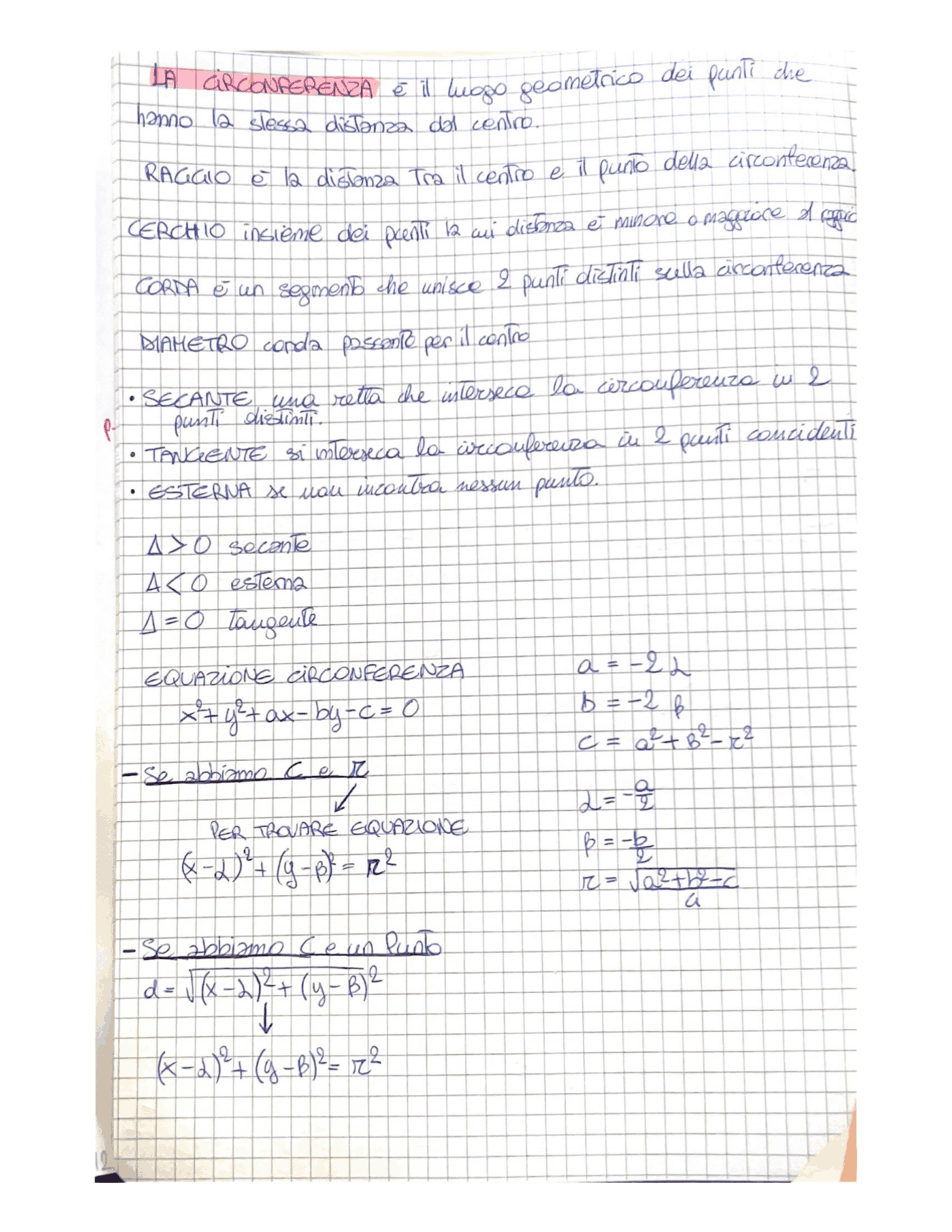 Circonferenza Di Matematica Docsity