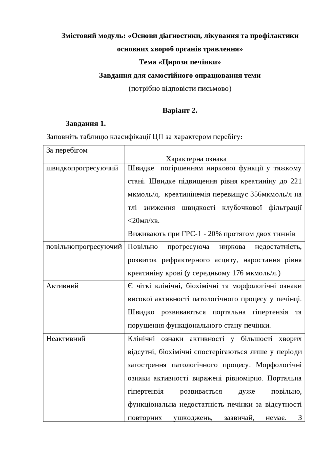Цирроз печени 4 курс Docsity