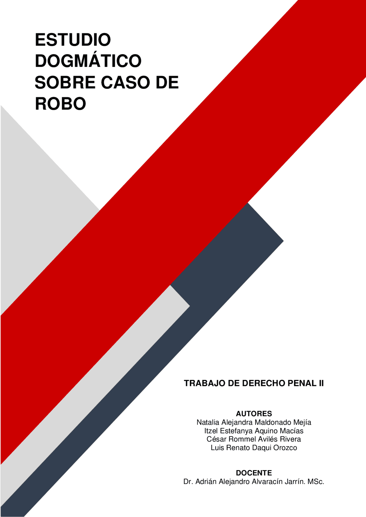 Caso Practico Derecho Penal Ii Docsity