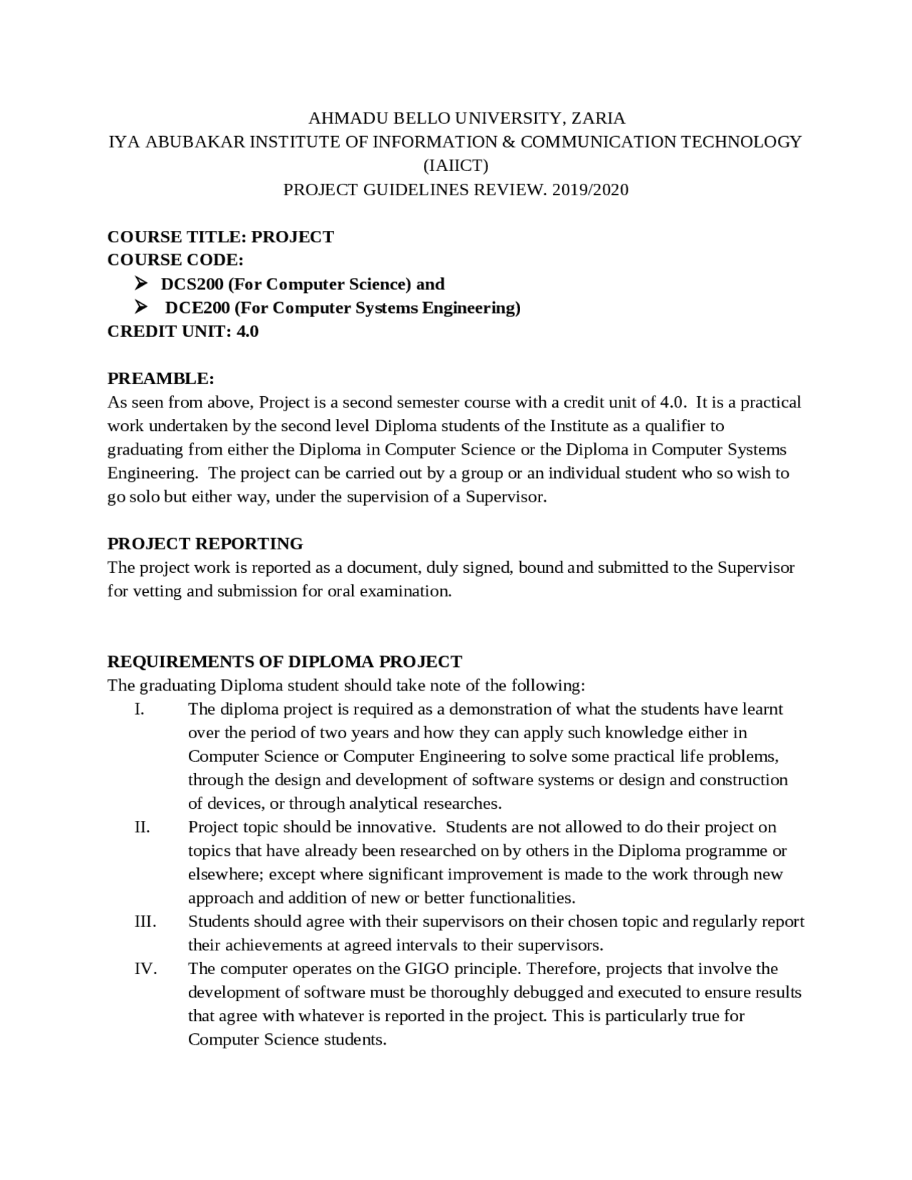 A guideline to project. - Docsity