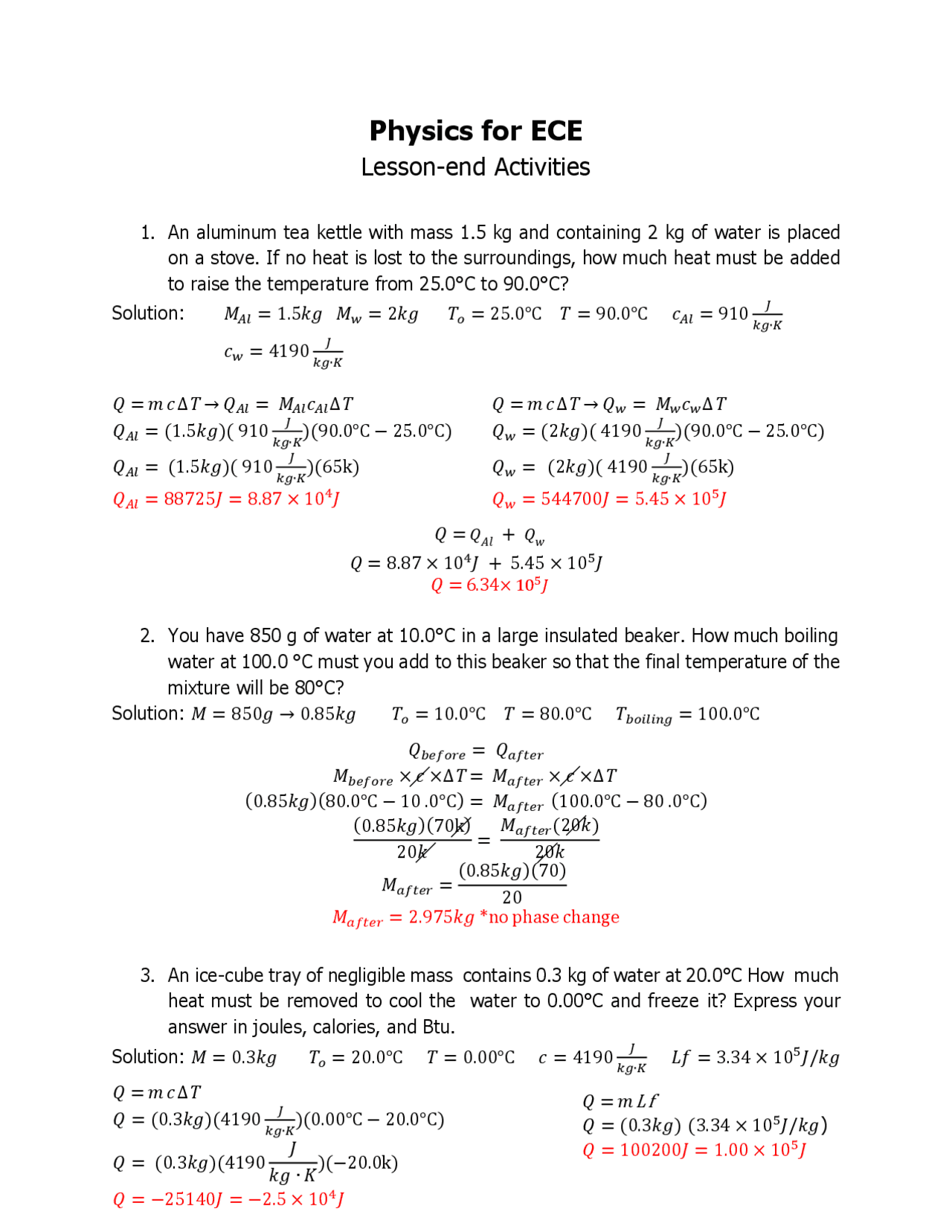 Physics For Electrical And Electronics Engineering Thermodynamics