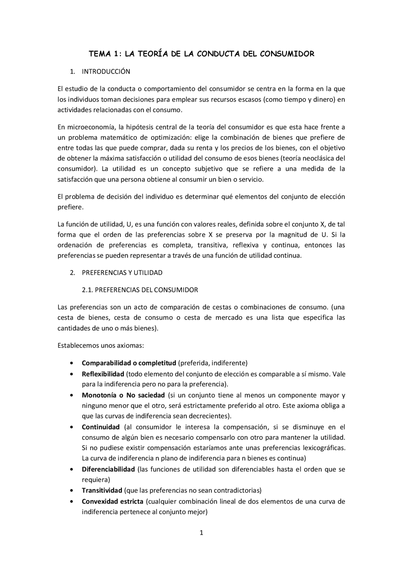 Tema 1 Microeconomía Apuntes Carmona Docsity
