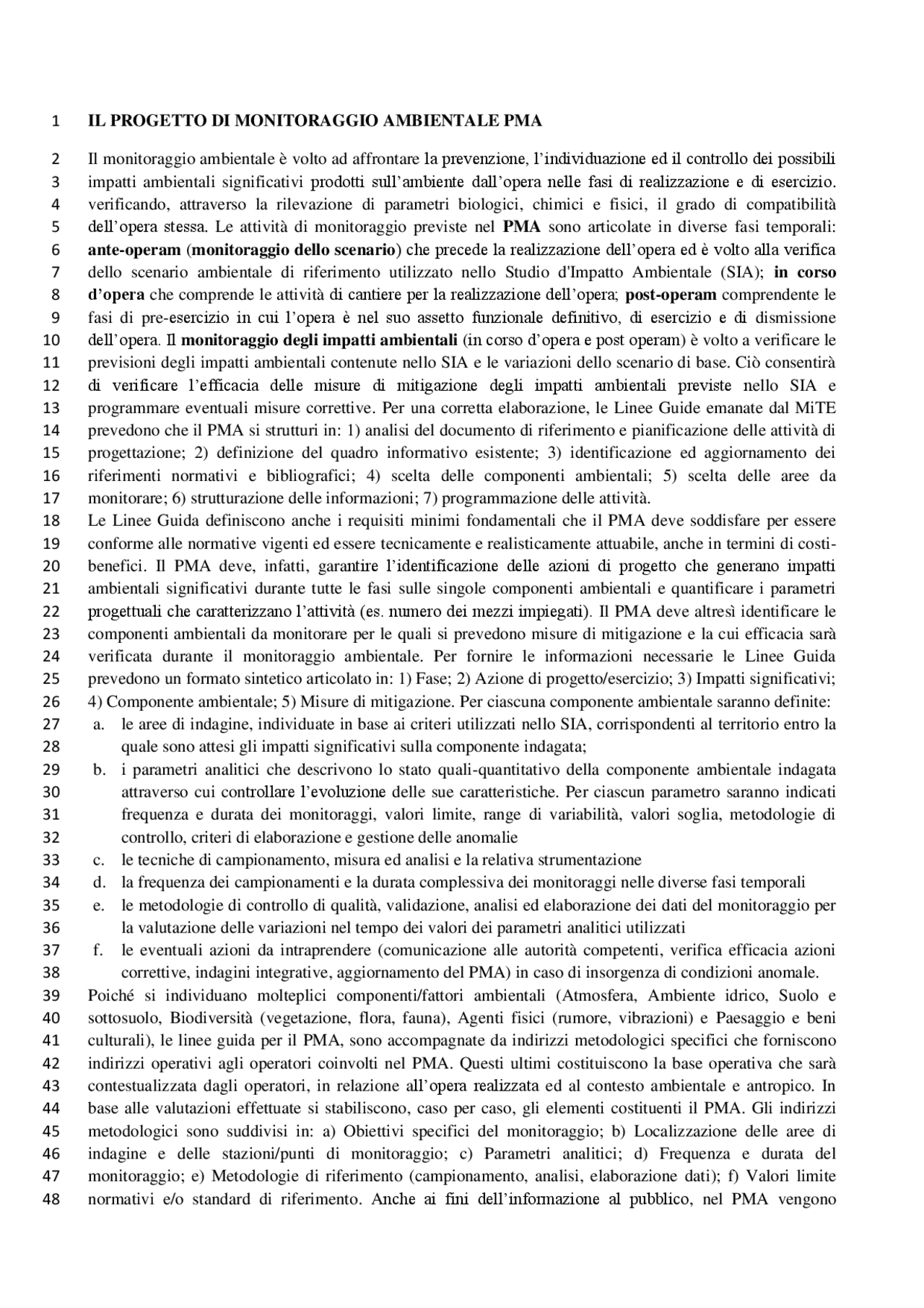 Monitoraggio E Tutela Ambientale Esercizi Di Scienze Ambientali Docsity