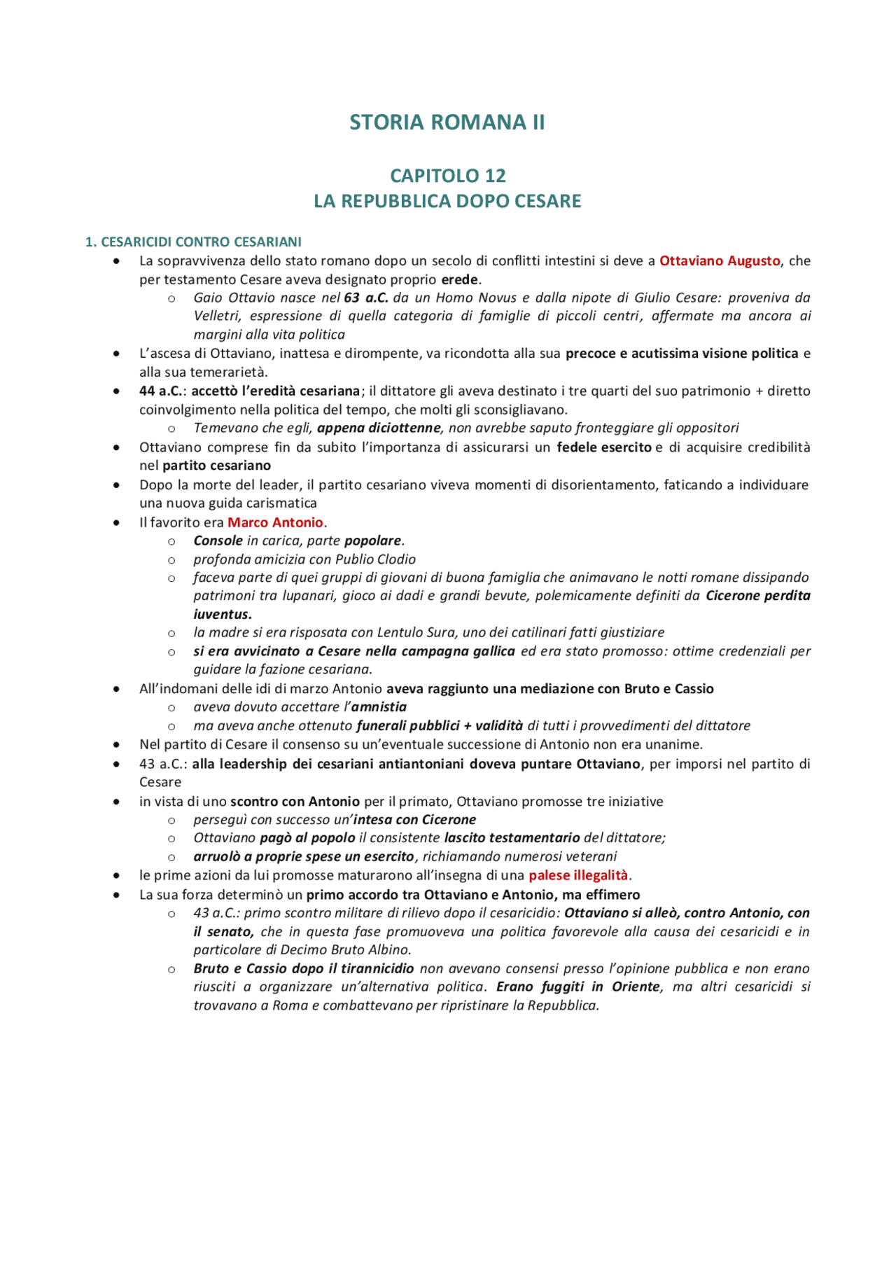 Roma Antica- Storia e Documenti, pt 2 Riassunto Pandoracampus - Docsity