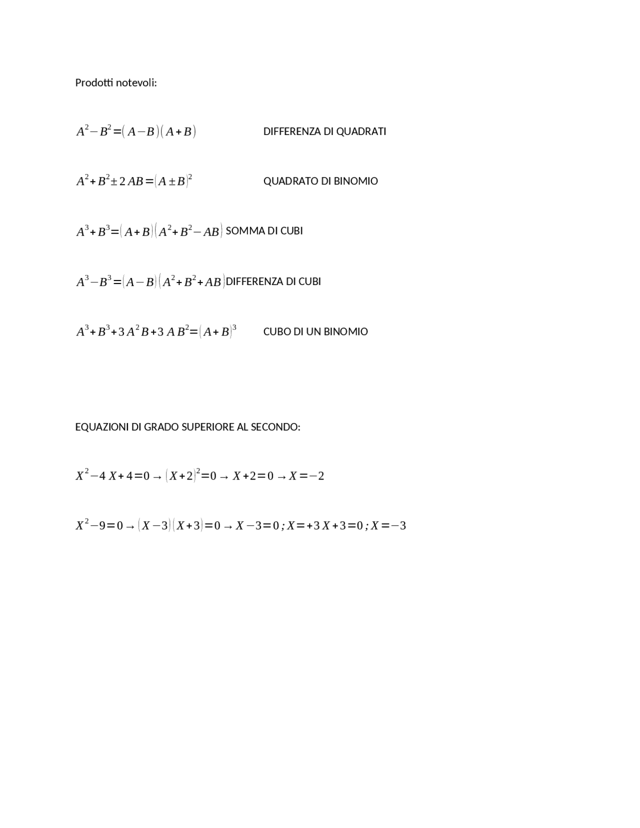 Formulario Prodotti Notevoli Docsity