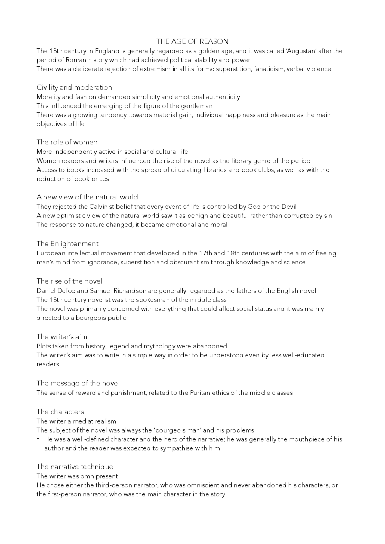 The Age Of Reason Daniel Defoe And Jonathan Swift Docsity