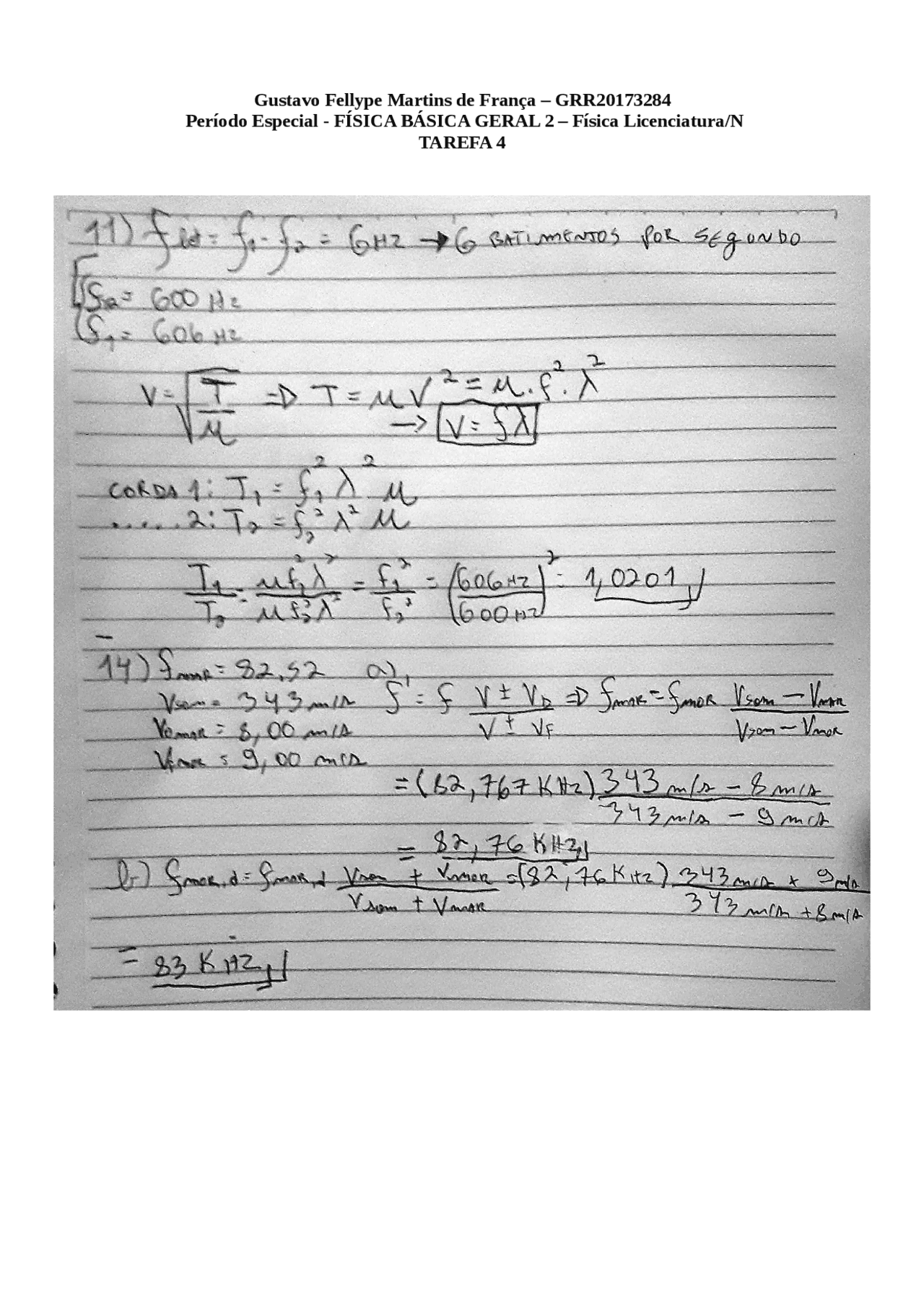 Lista De Exercício Resolvida Docsity