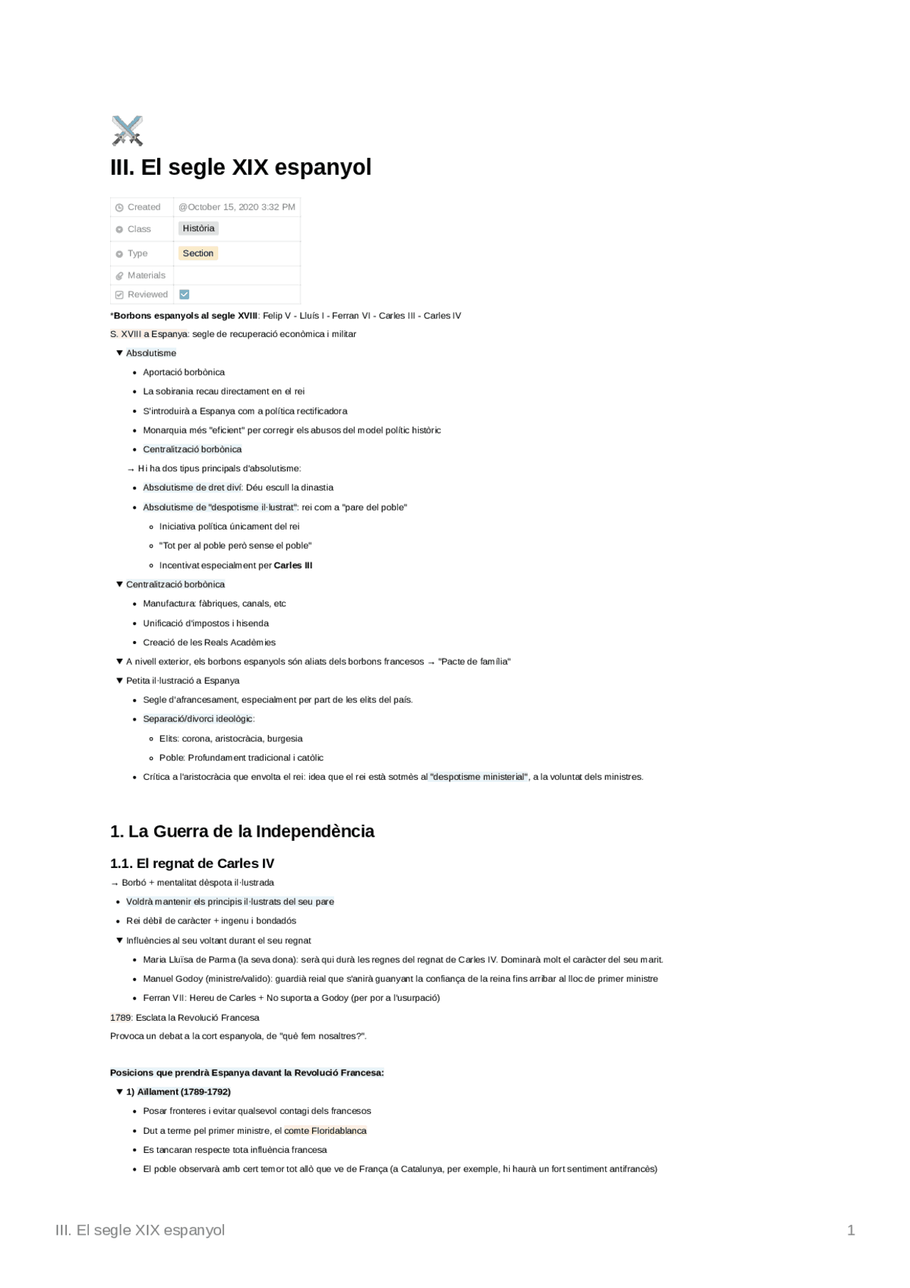 El Siglo Xix Español Apuntes Docsity