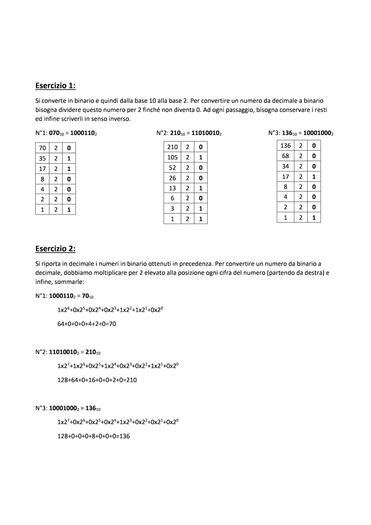 UNIPegaso informatica - Elaborato 2 Codifica_1 CORRETTO E SUPERATO - Docsity