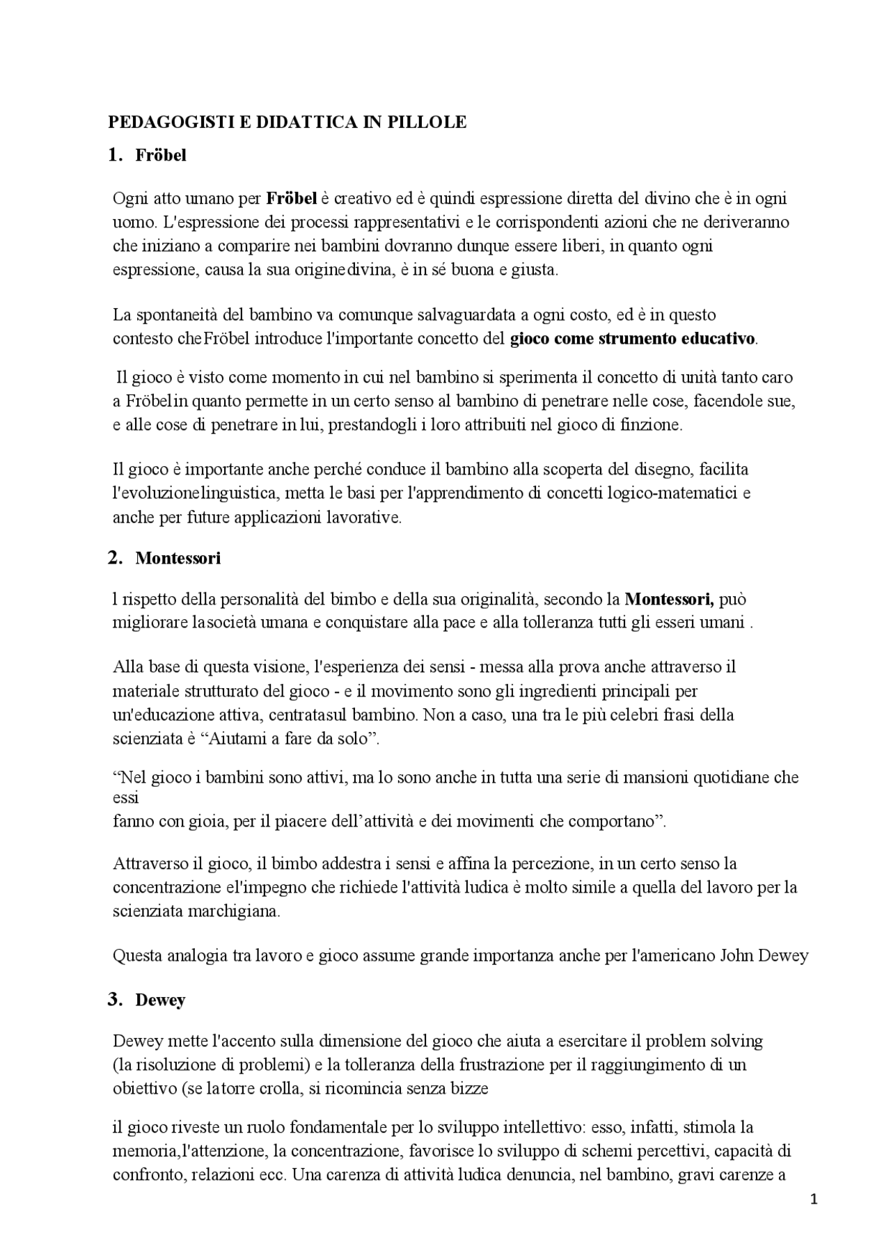 Pedagogisti In Breve Per Tfa Docsity