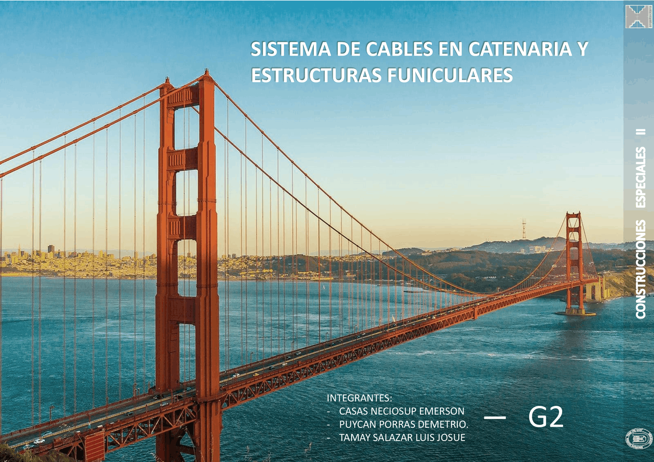 Sistema de cables en catenaria y estructuras funiculares | Diapositivas ...