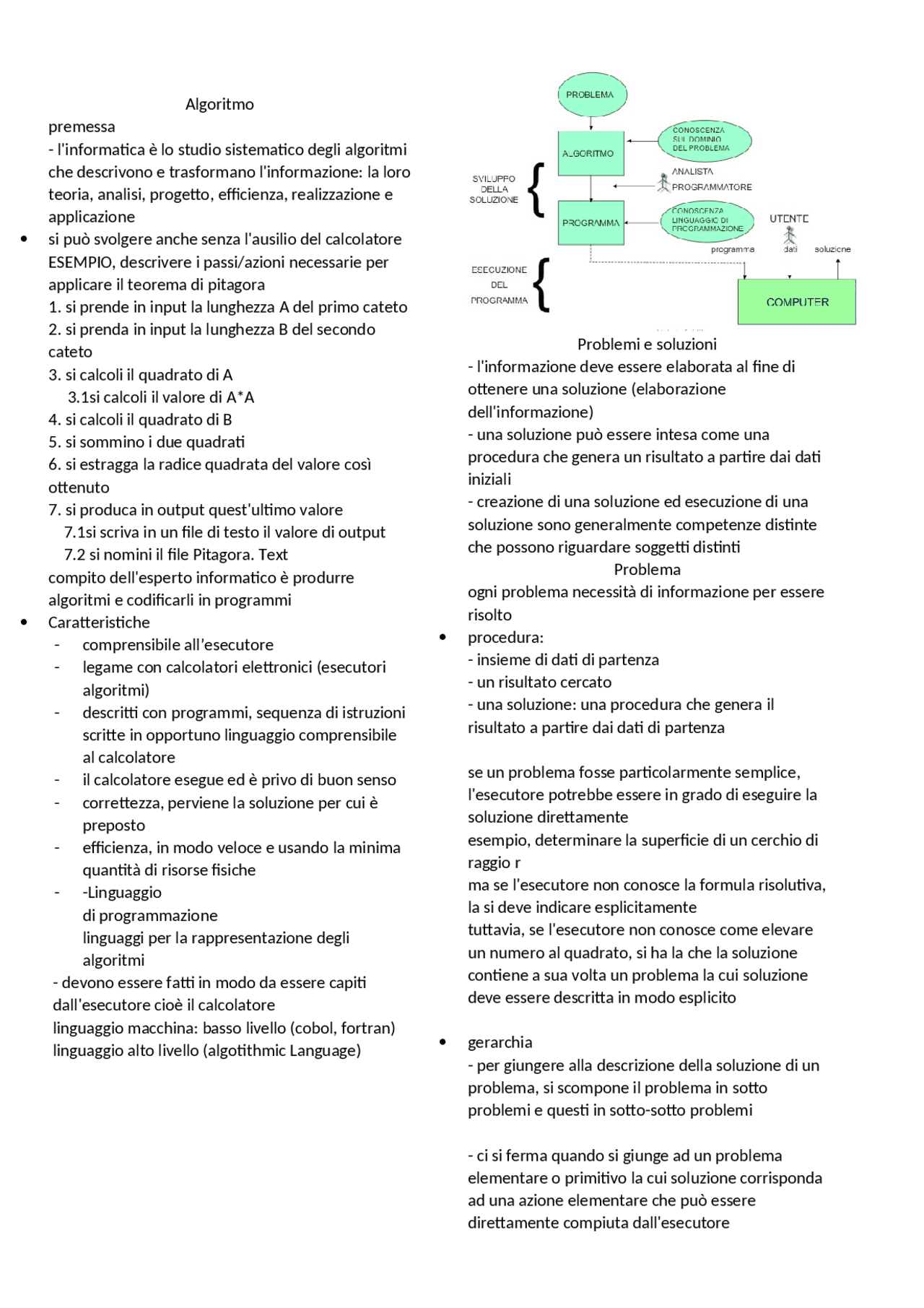 Informatica in sintesi - Docsity
