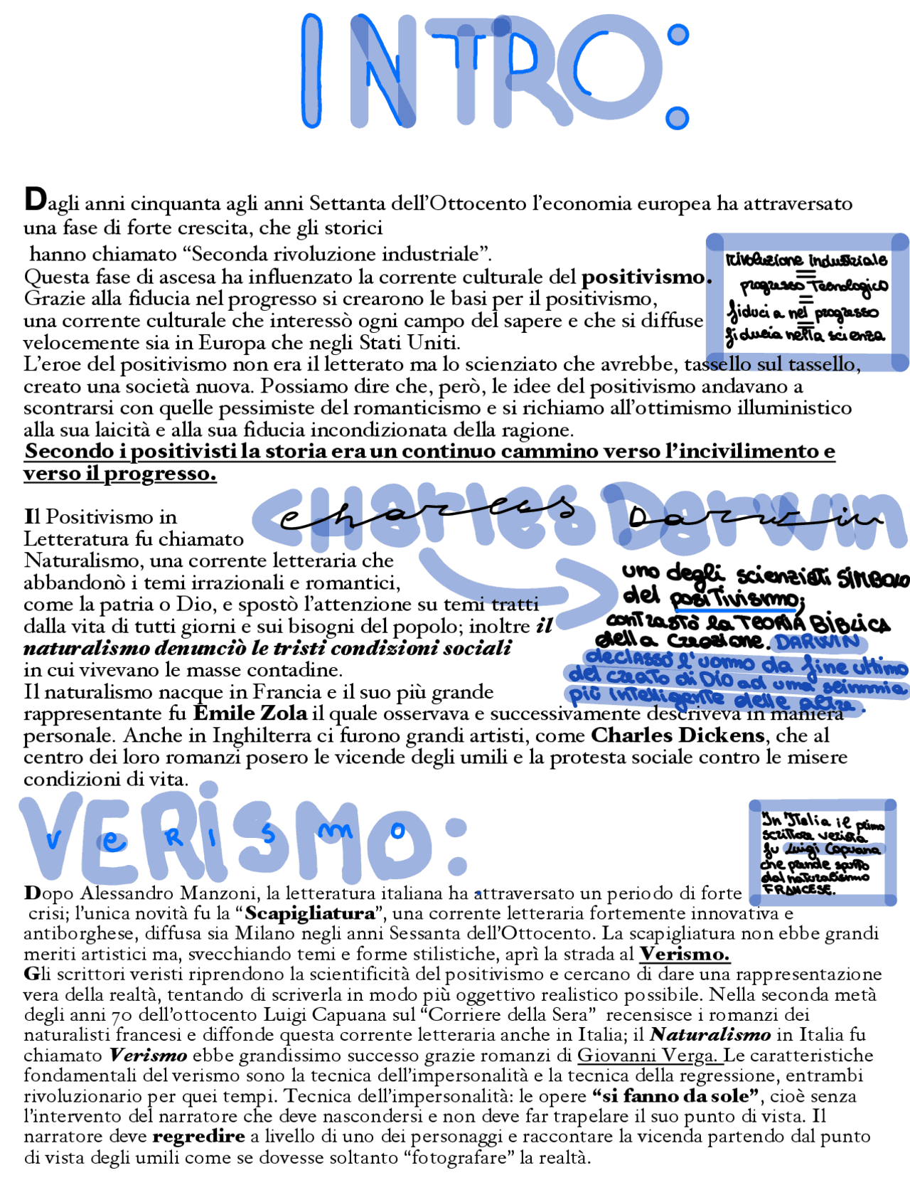 Giovanni Verga E Verismo Docsity