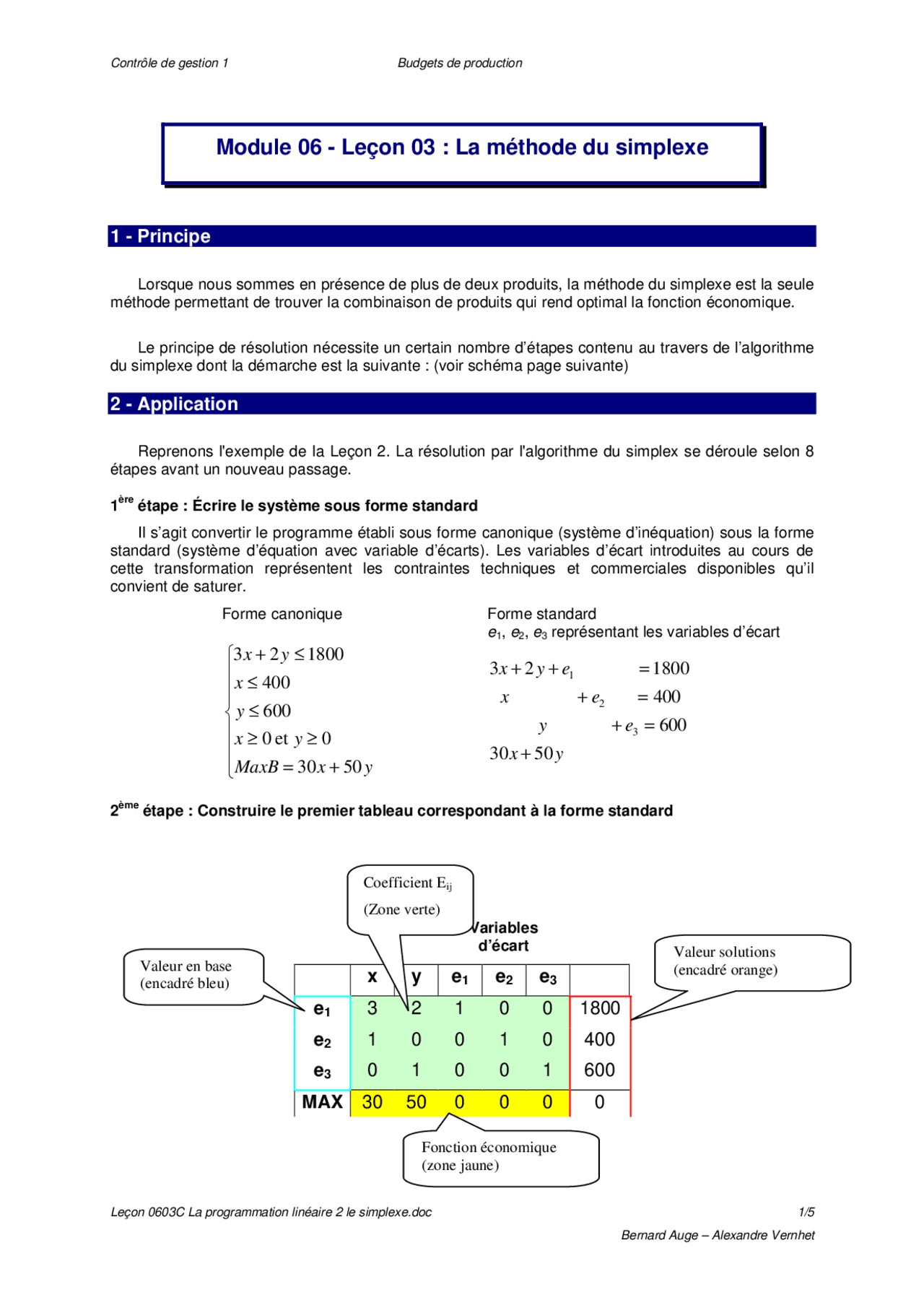 La Programmation Linéaire Docsity