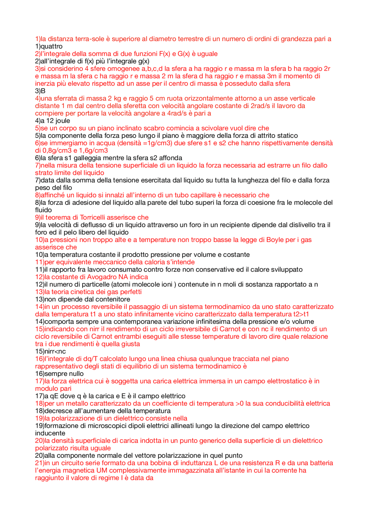 Unimercatorum Domande Fisica L9 Schemes And Mind Maps Physics Docsity