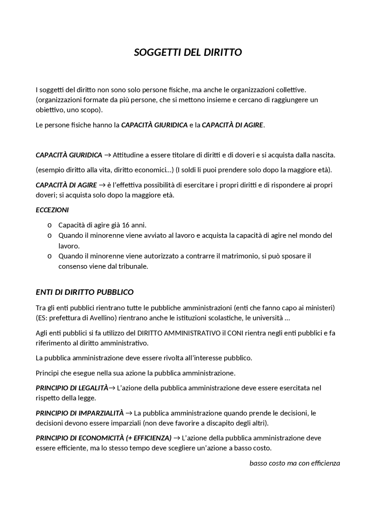 Soggetti Del Diritto Docsity