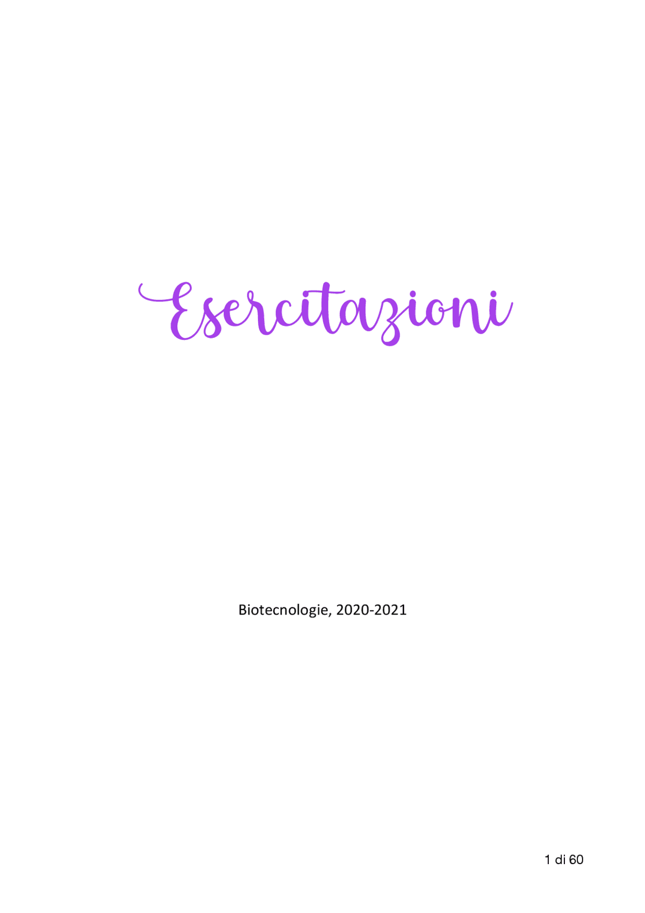 Dispensa completa delle esercitazioni del corso in informatica | Dispense di Bioinformatica ...