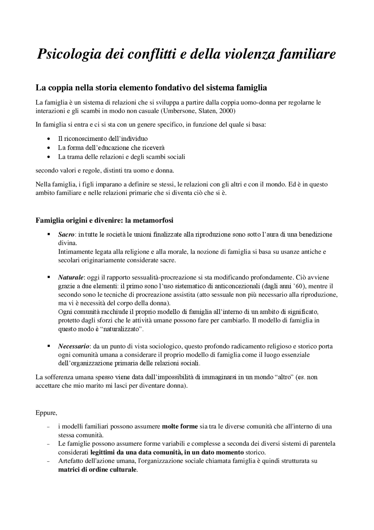 Appunti Elementi Di Psicopatologia Docsity