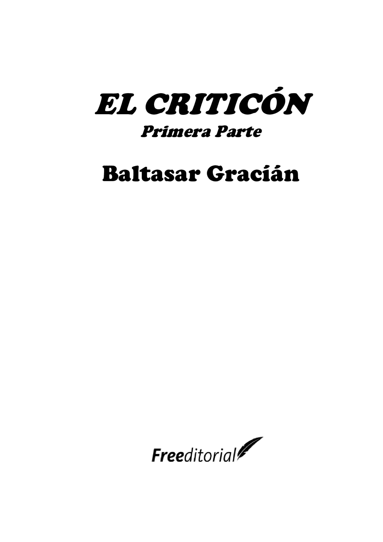 El criticon - Baltasar gracian - Docsity
