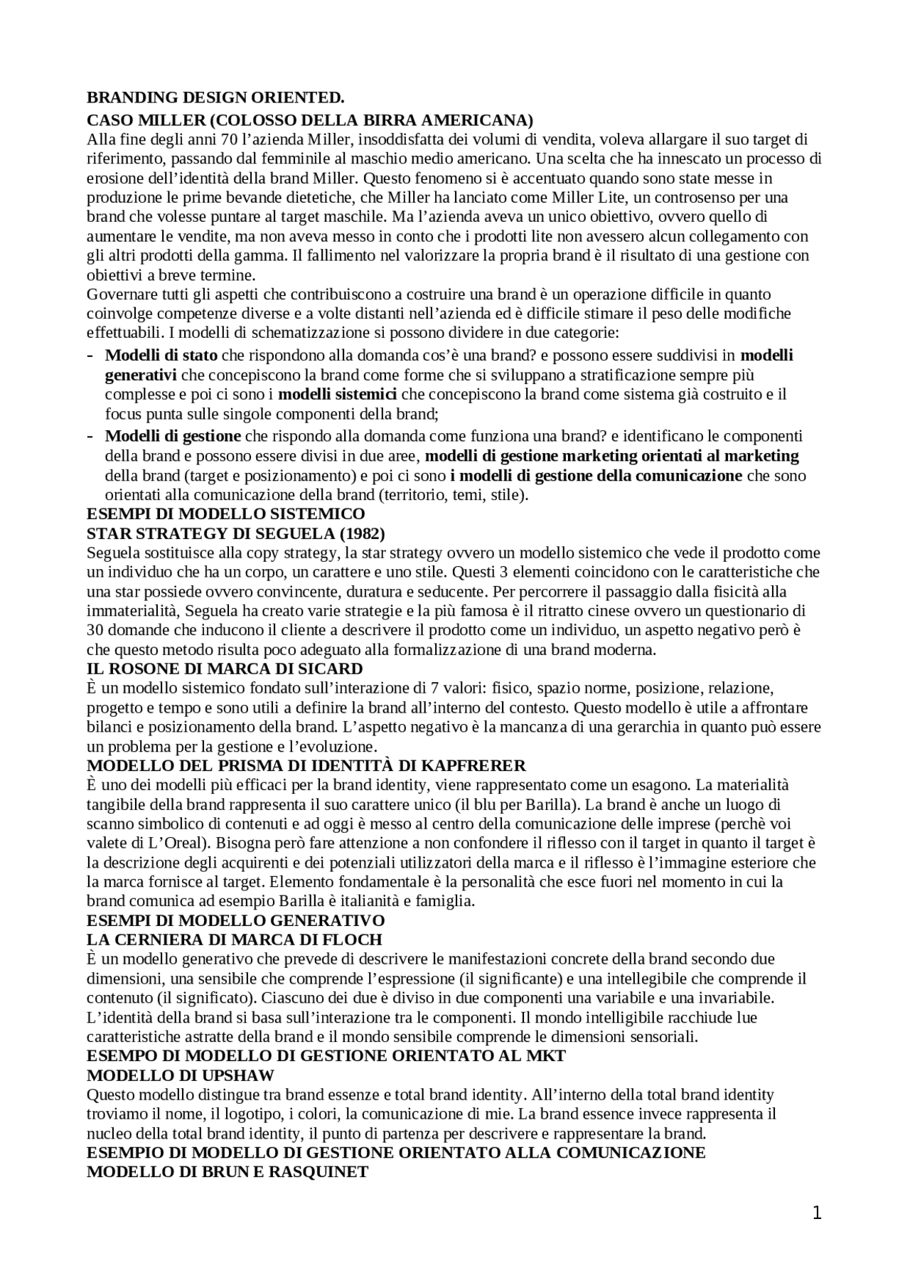 Branding Una Visione Design Oriented Docsity