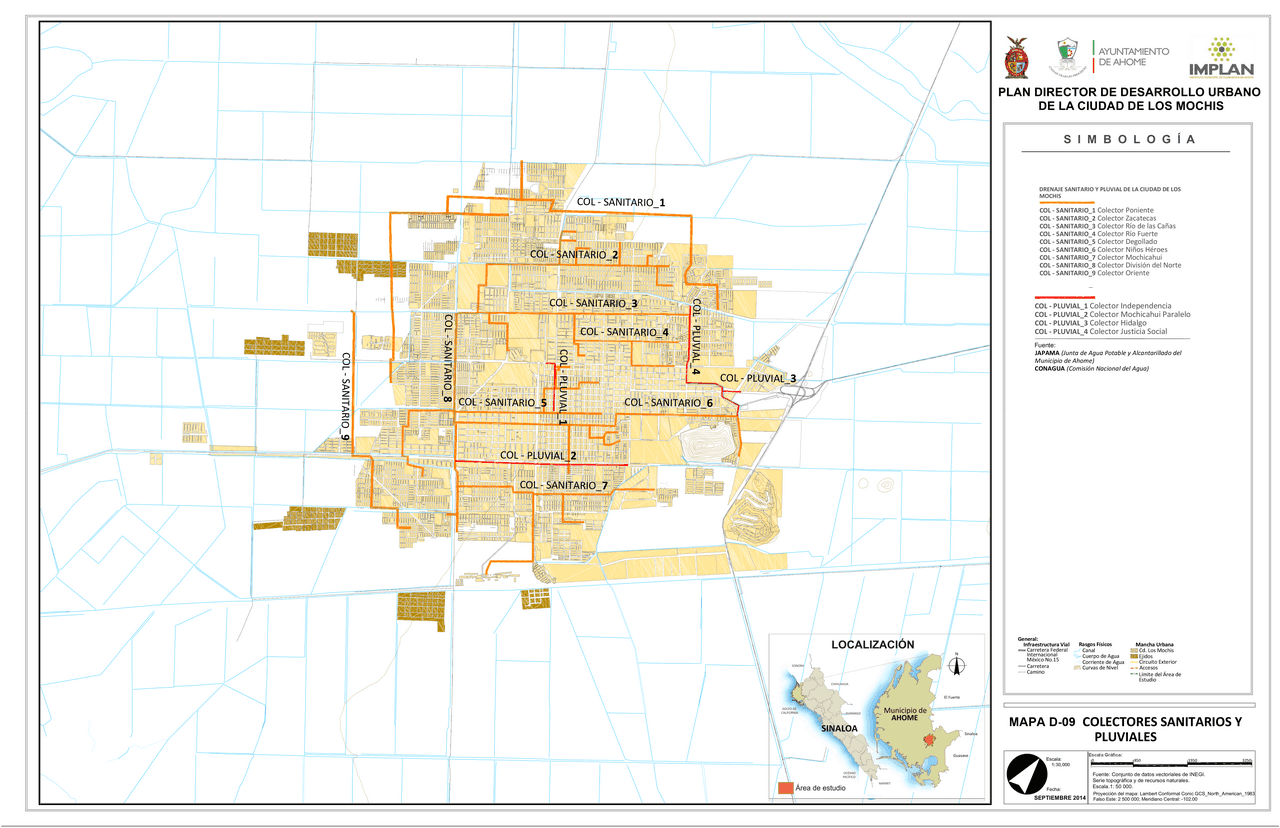 Cartografia Red de agua potable,Los Mochis - Docsity