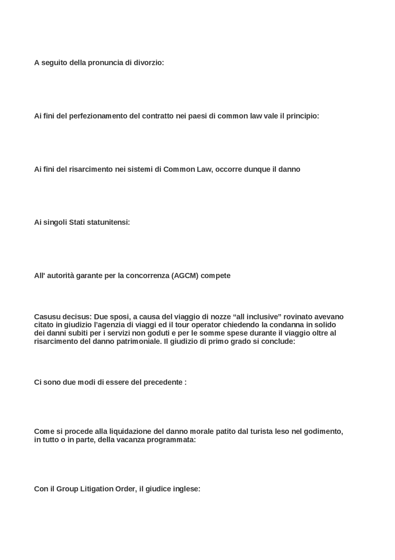 Diritto Privato Comparato E Uniforme Docsity