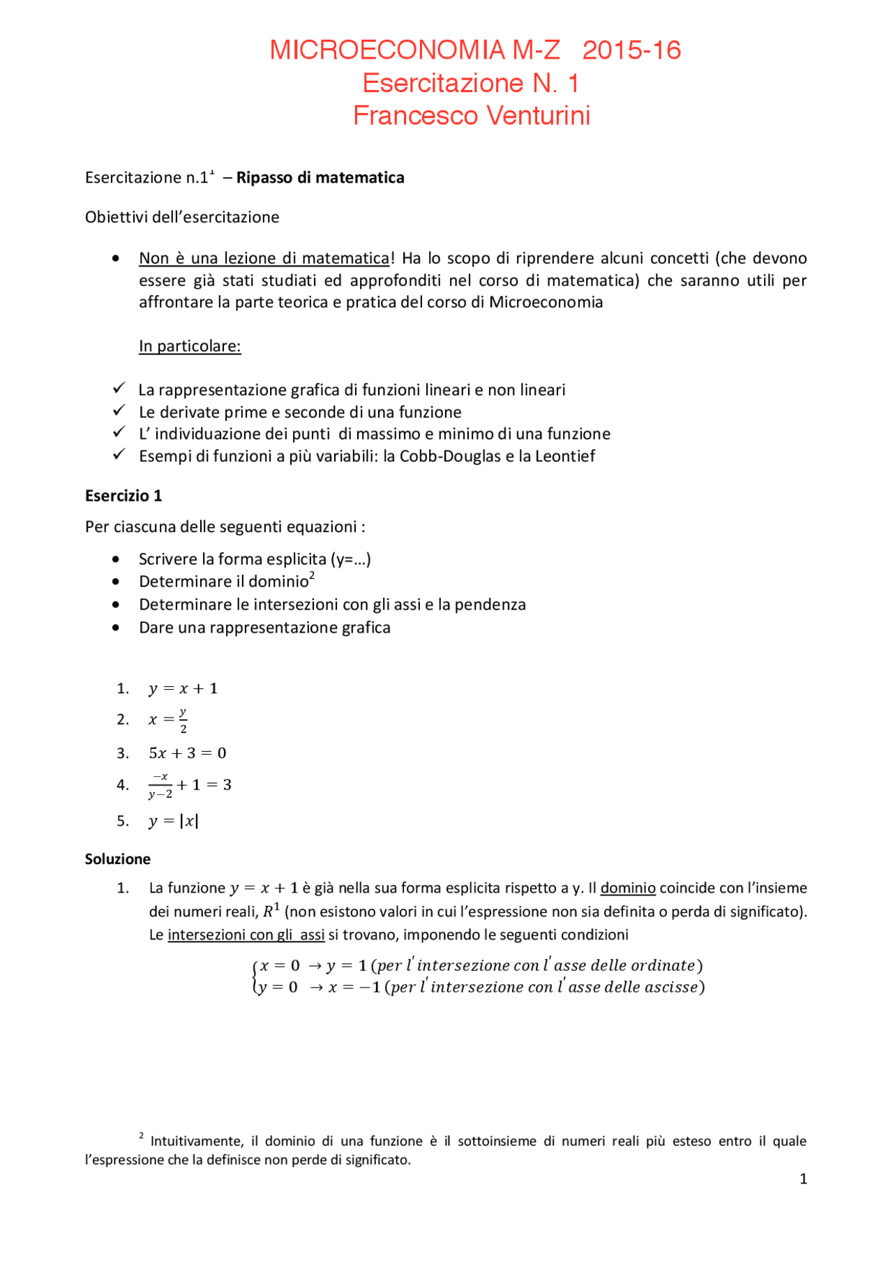 Esercizi Microeconomia Esercizi Di Microeconomia Docsity