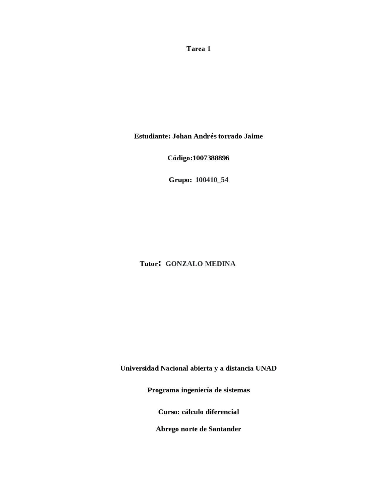Tarea 1 Calculo Diferencial Docsity