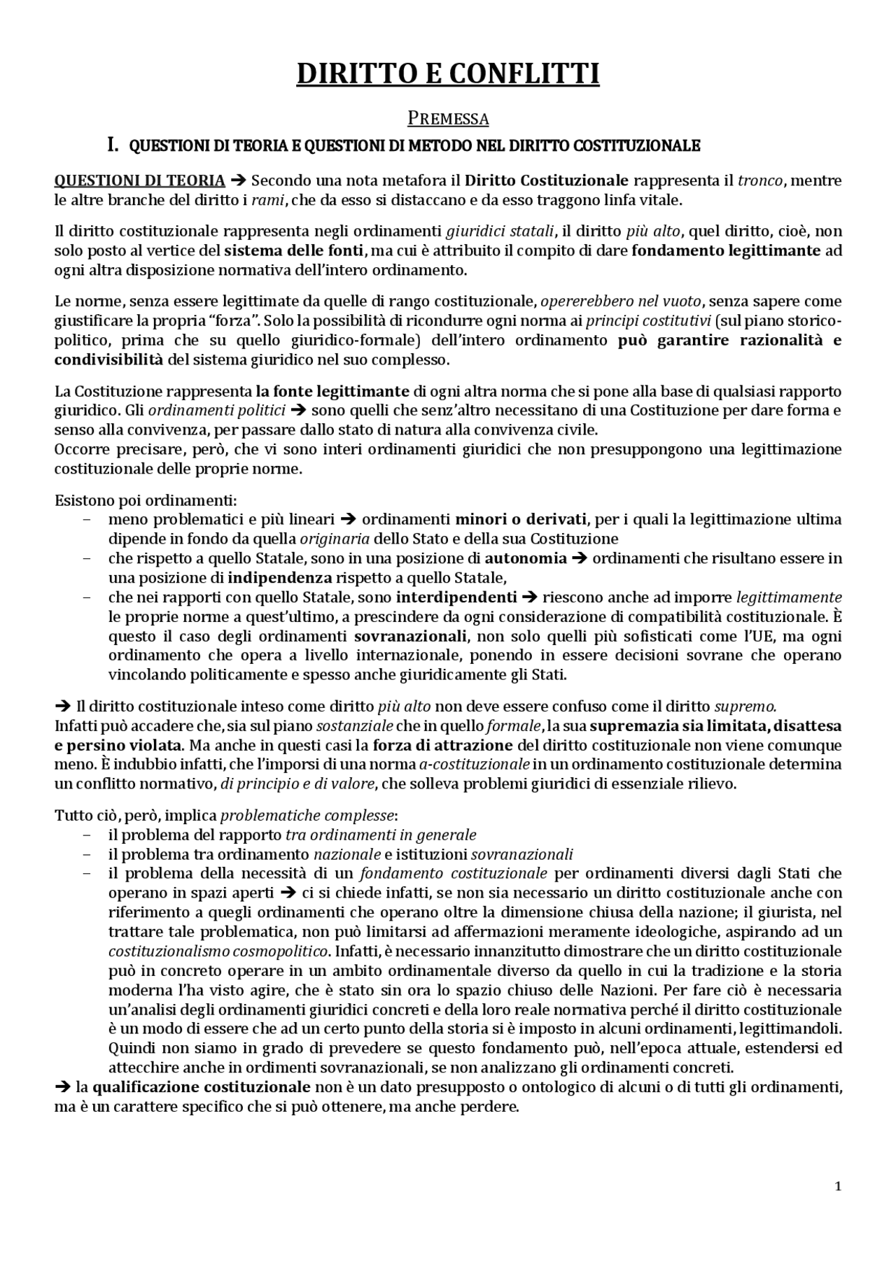 Diritto E Conflitti Ed 2016 Docsity