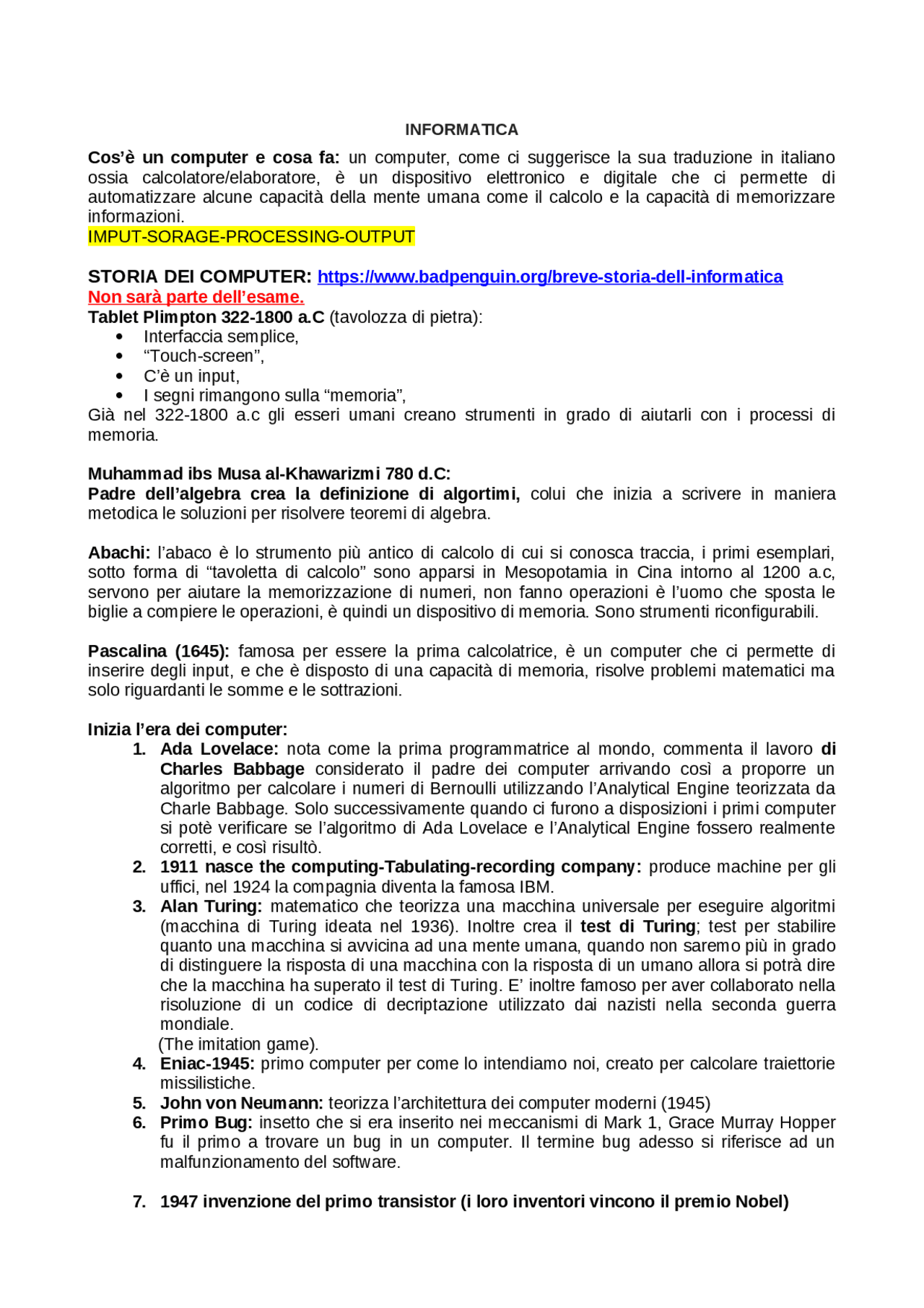 Informatica Con Elementi Di Programmazione Appunti Di Fondamenti Di