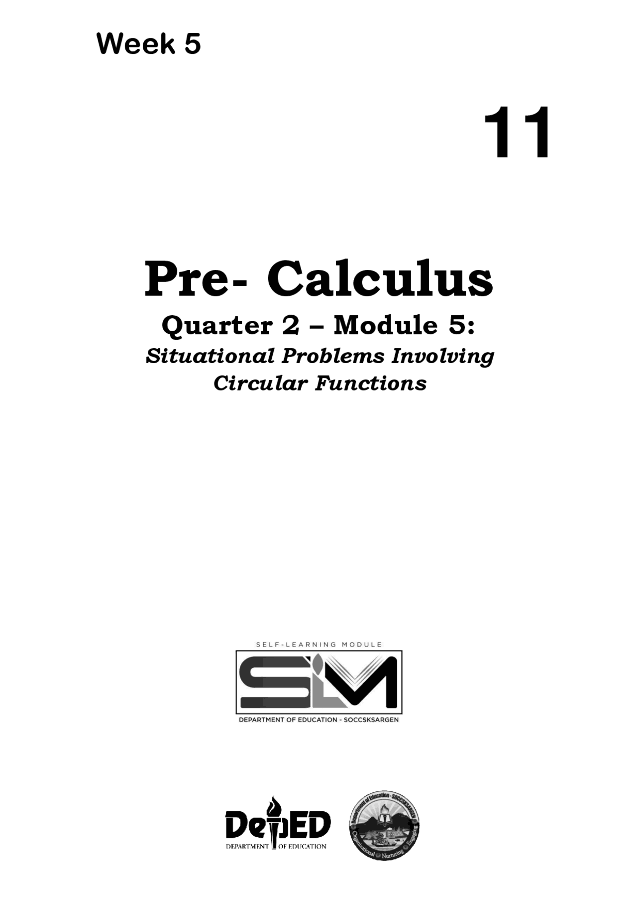 Pre calculus module without answer keys - Docsity