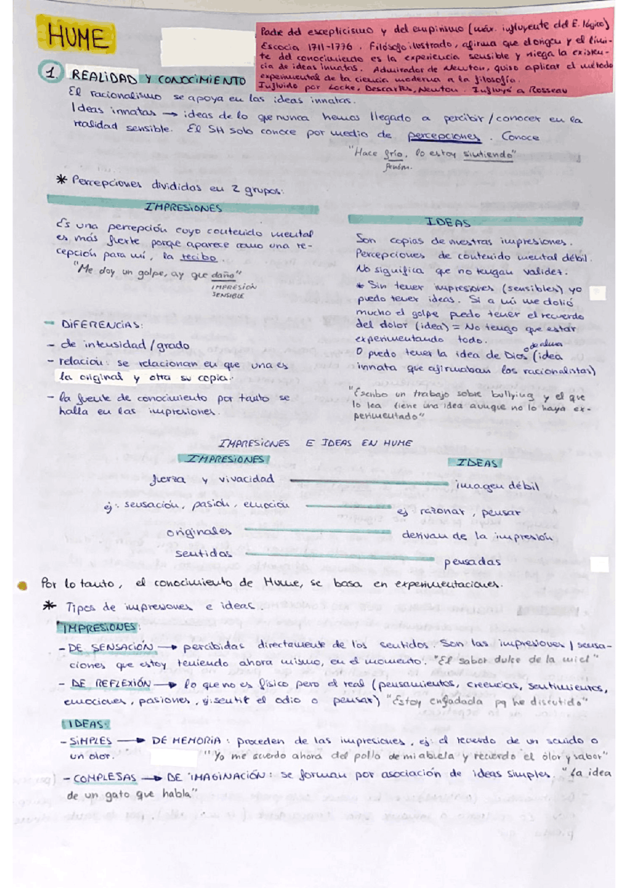 Apuntes De David Hume Docsity