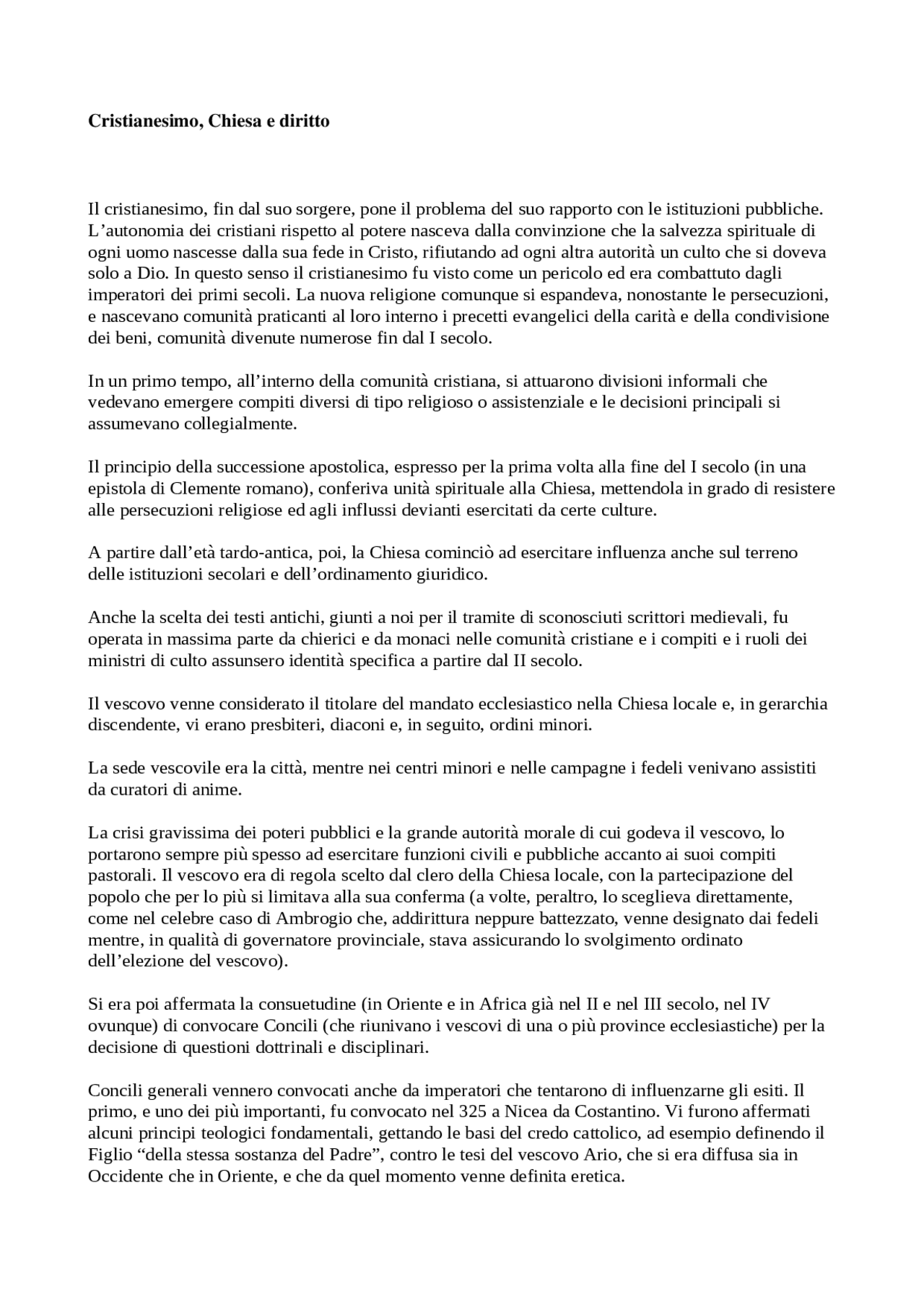 Cristianesimo E La Sua Nascita Docsity