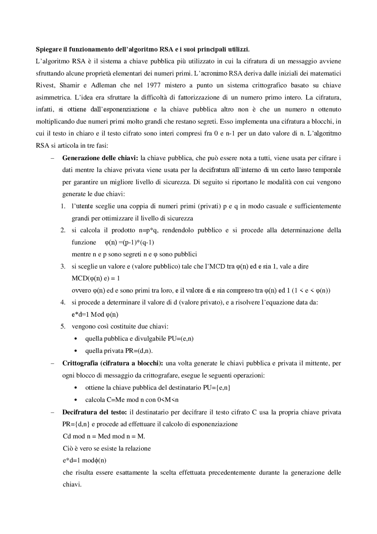 Sicurezza Dei Sistemi Informatici Docsity