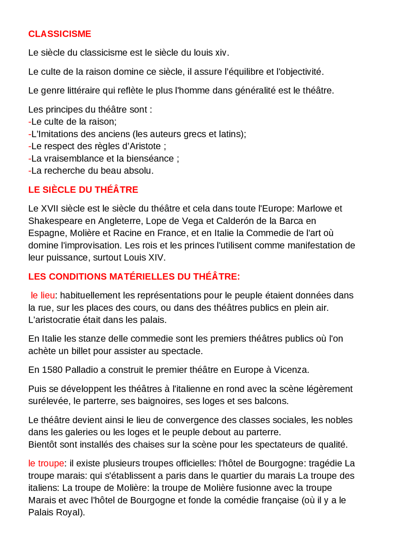 Il Classicismo In Lingua Francese Docsity
