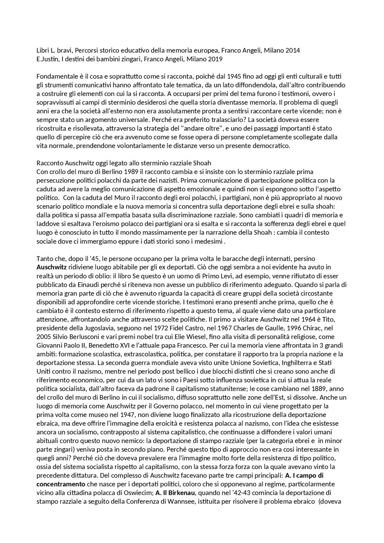 Appunti Di Storia Dei Processi Formativi Docsity