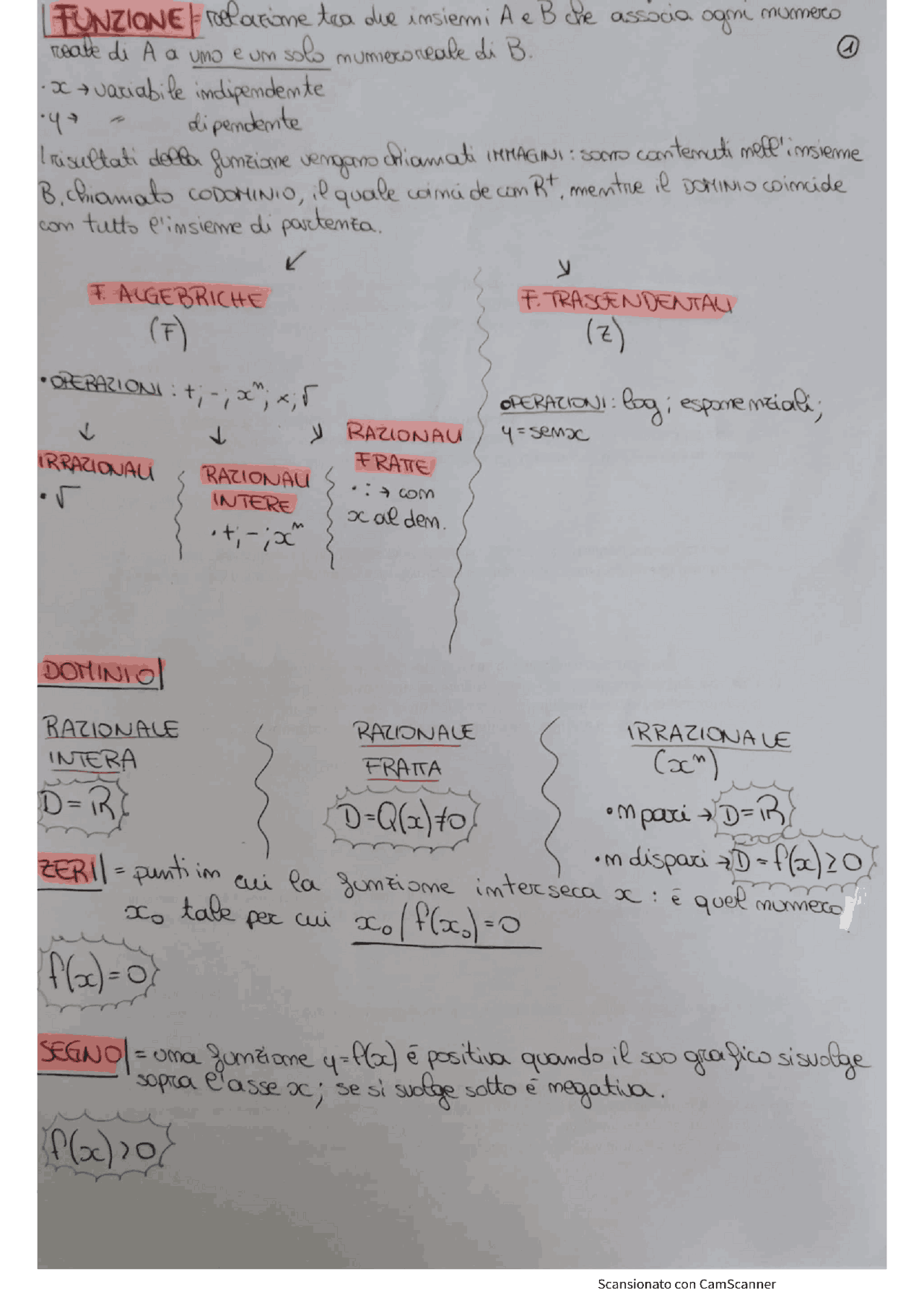 Riassunti Matematica Scienze Umane Docsity