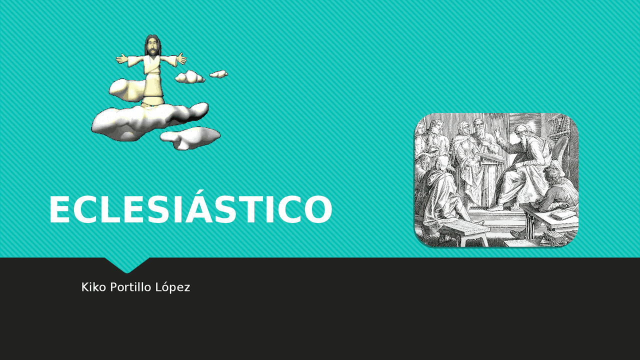 POWER POINT ECLESIÁSTICO | Ejercicios de Religión | Docsity