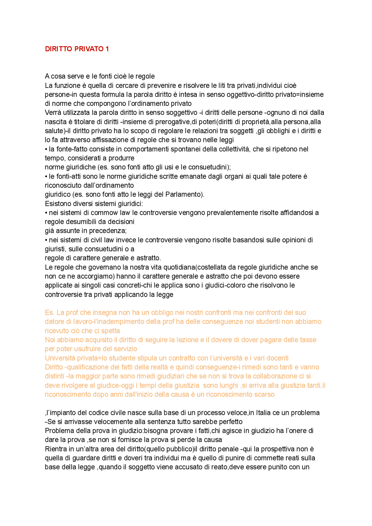 Appunti Di Diritto Privato Integrati Al Libro Docsity