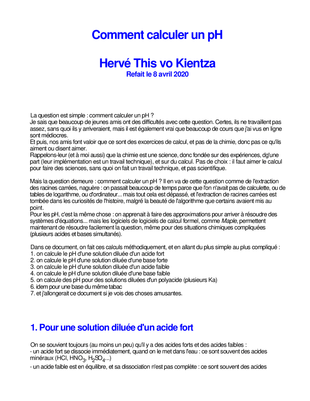 Comment Calculer Un Ph Docsity