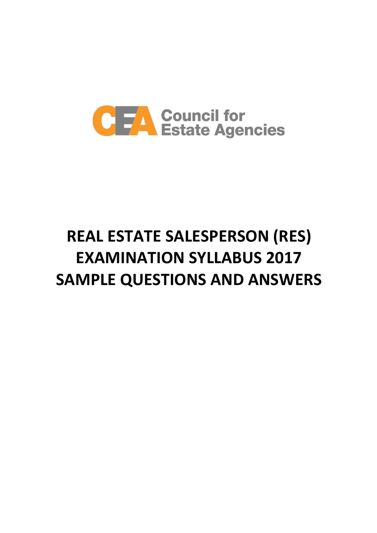 Sample Exam Questions - Fall 2017 | Exams Real Estate Management | Docsity