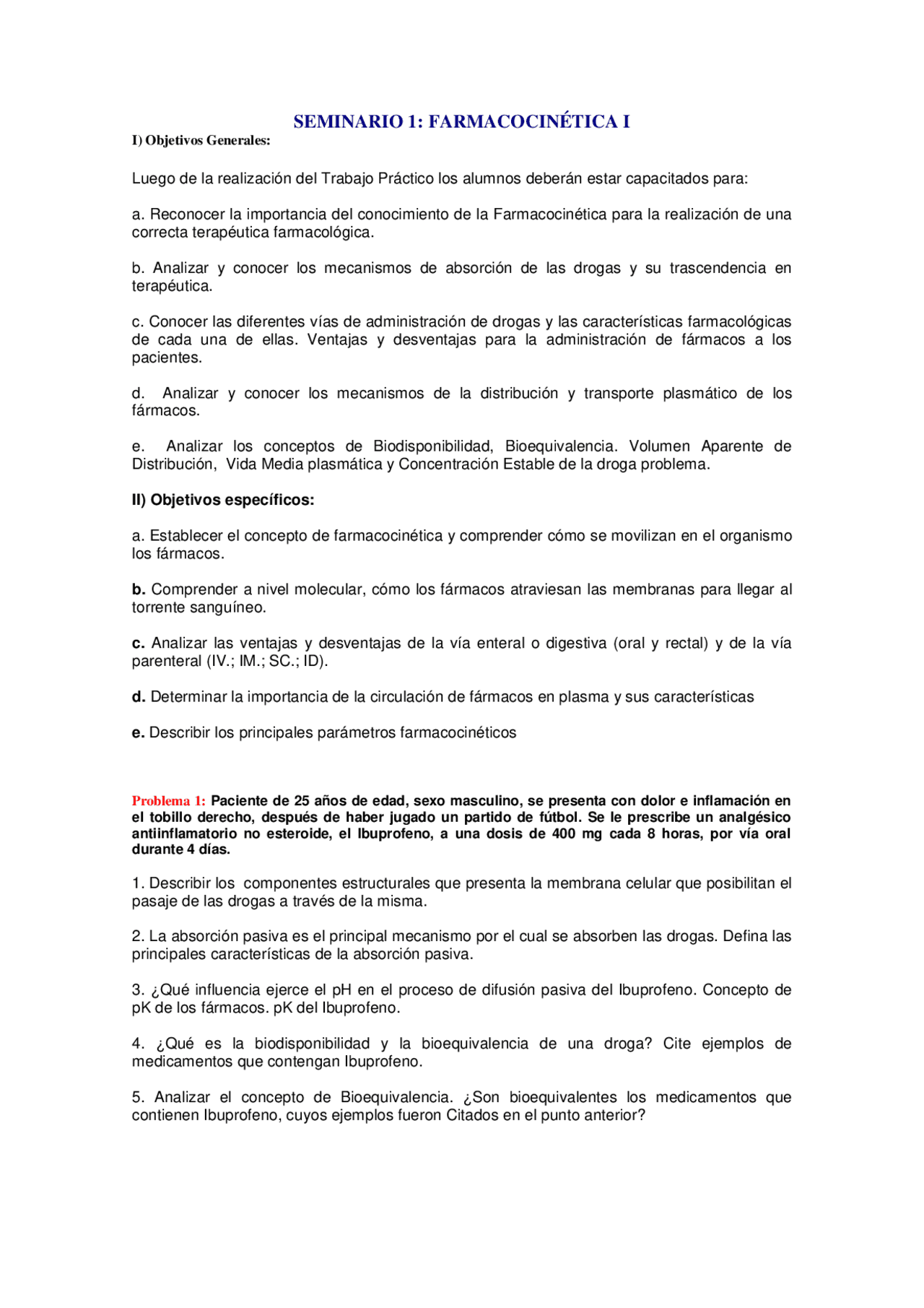 Ejercicios De Farmacología Docsity