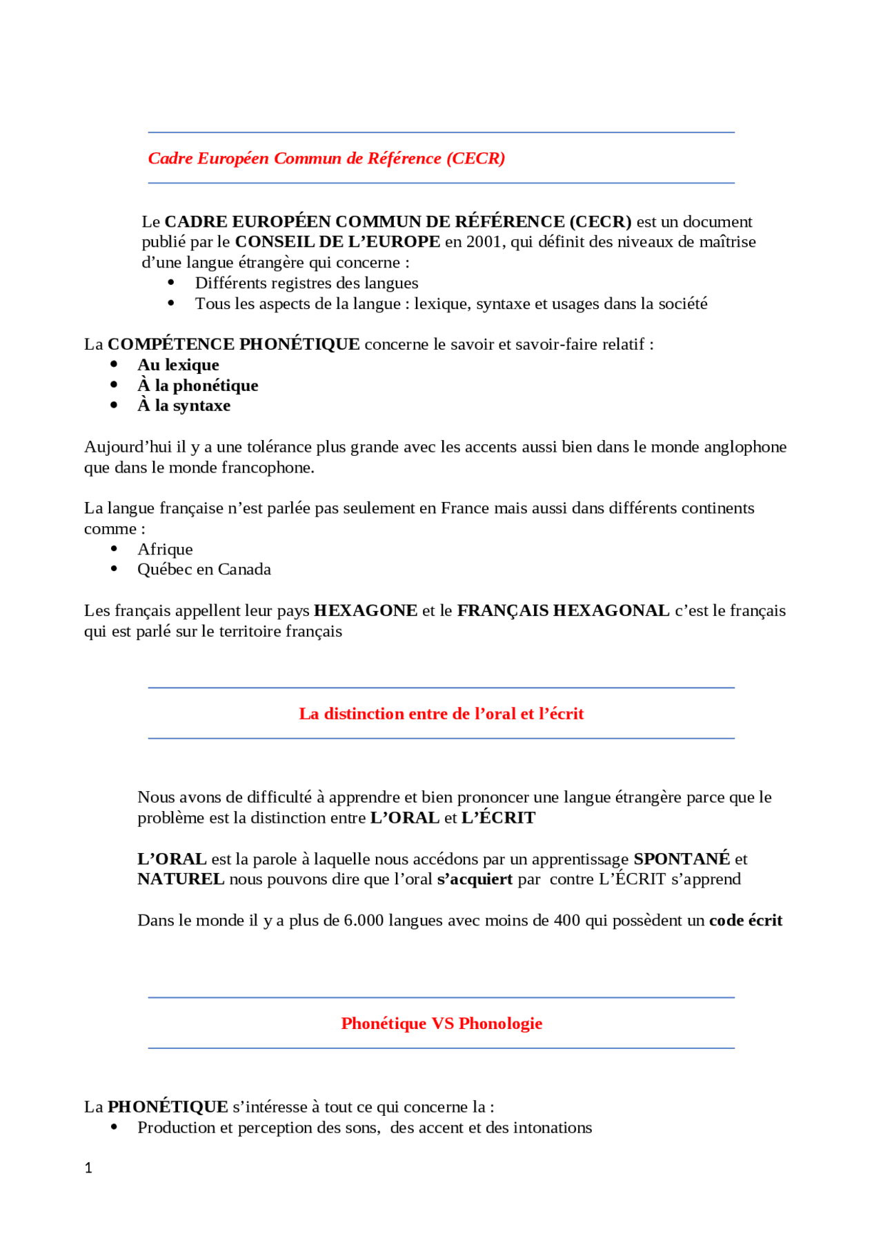 Appunti Linguistica Francese Appunti Di Linguistica Francese Docsity