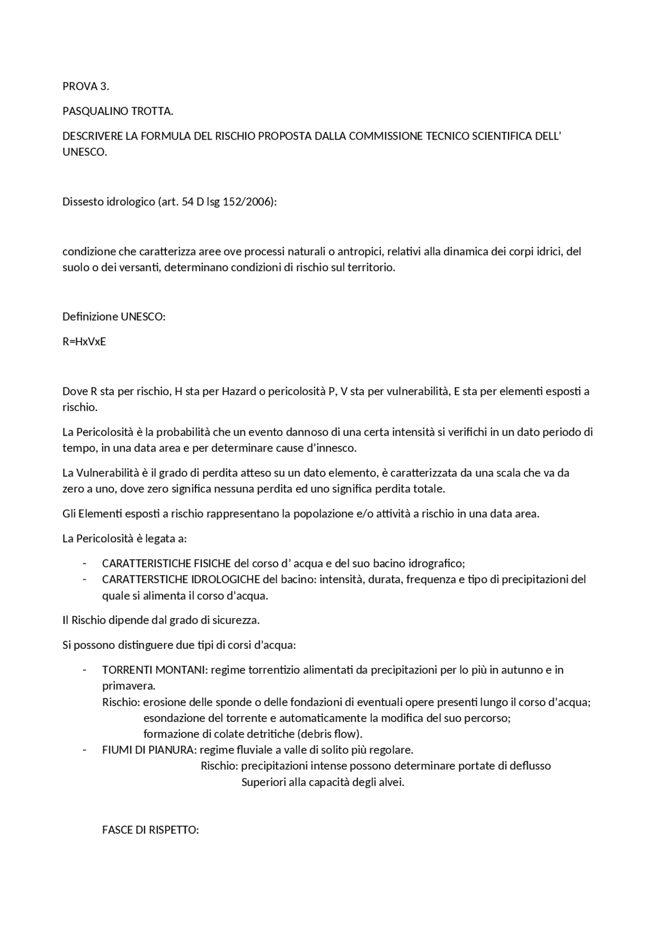 Prove Intercorso Pegaso Ingegneria Ambientale Anno 2022 Docsity