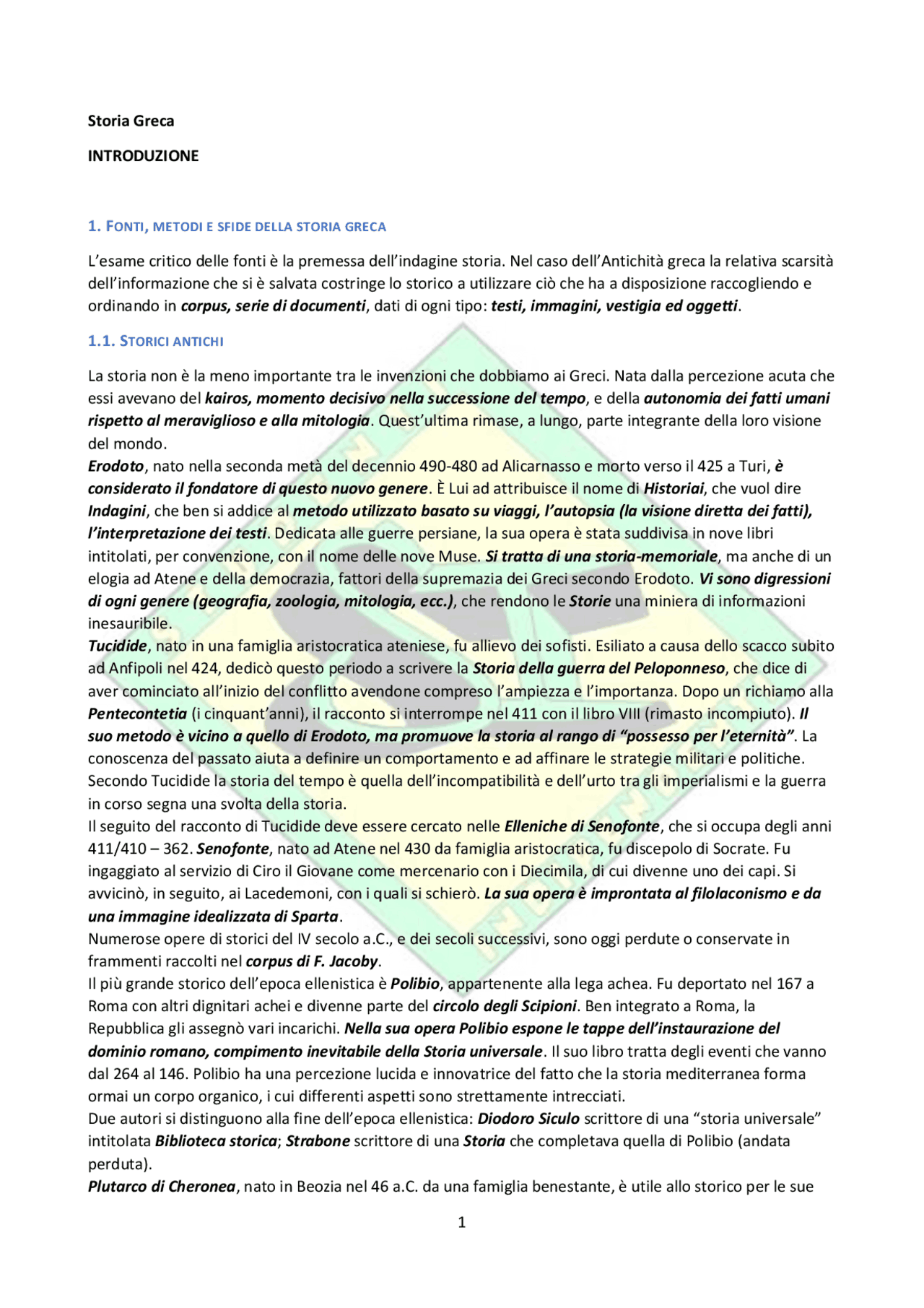 Riassunto Storia Greca Docsity